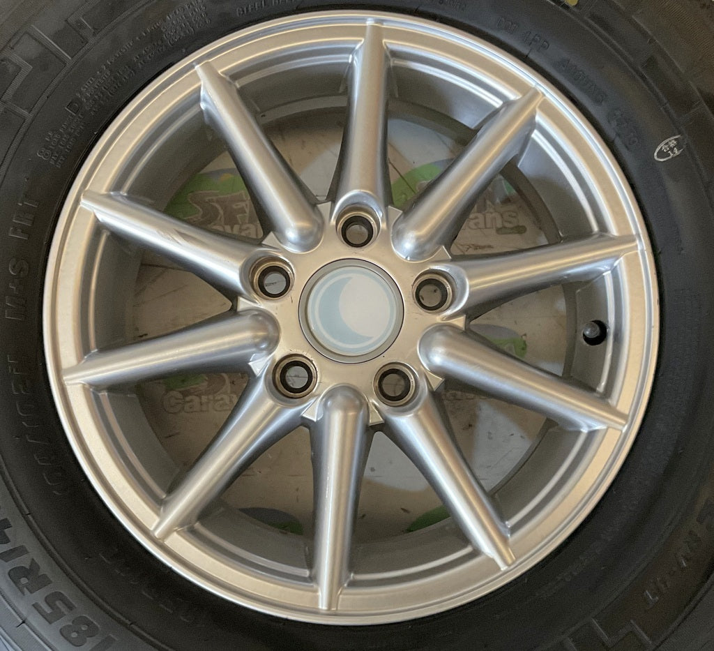 Lunar alloy wheels; 14", 5 stud | SFM Caravans